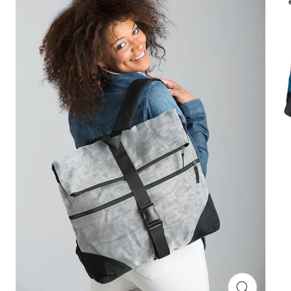 Smateria | Bags | Smateria Comma Backpack In Grey With Black Accents ...